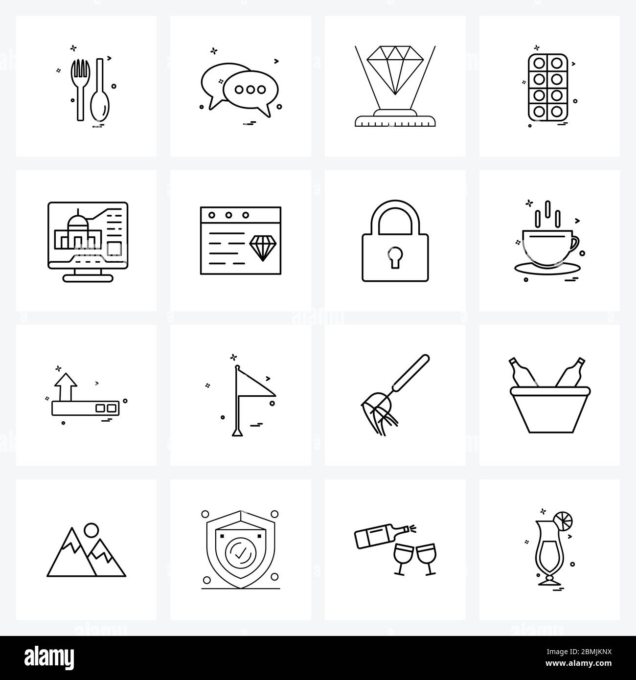 16 Universal Icons Pixel Perfect Symbols of analysis, health, medicine ...