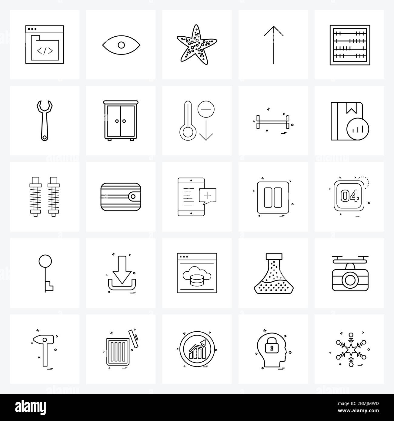 25 Universal Icons Pixel Perfect Symbols of settings, adjustment, view ...