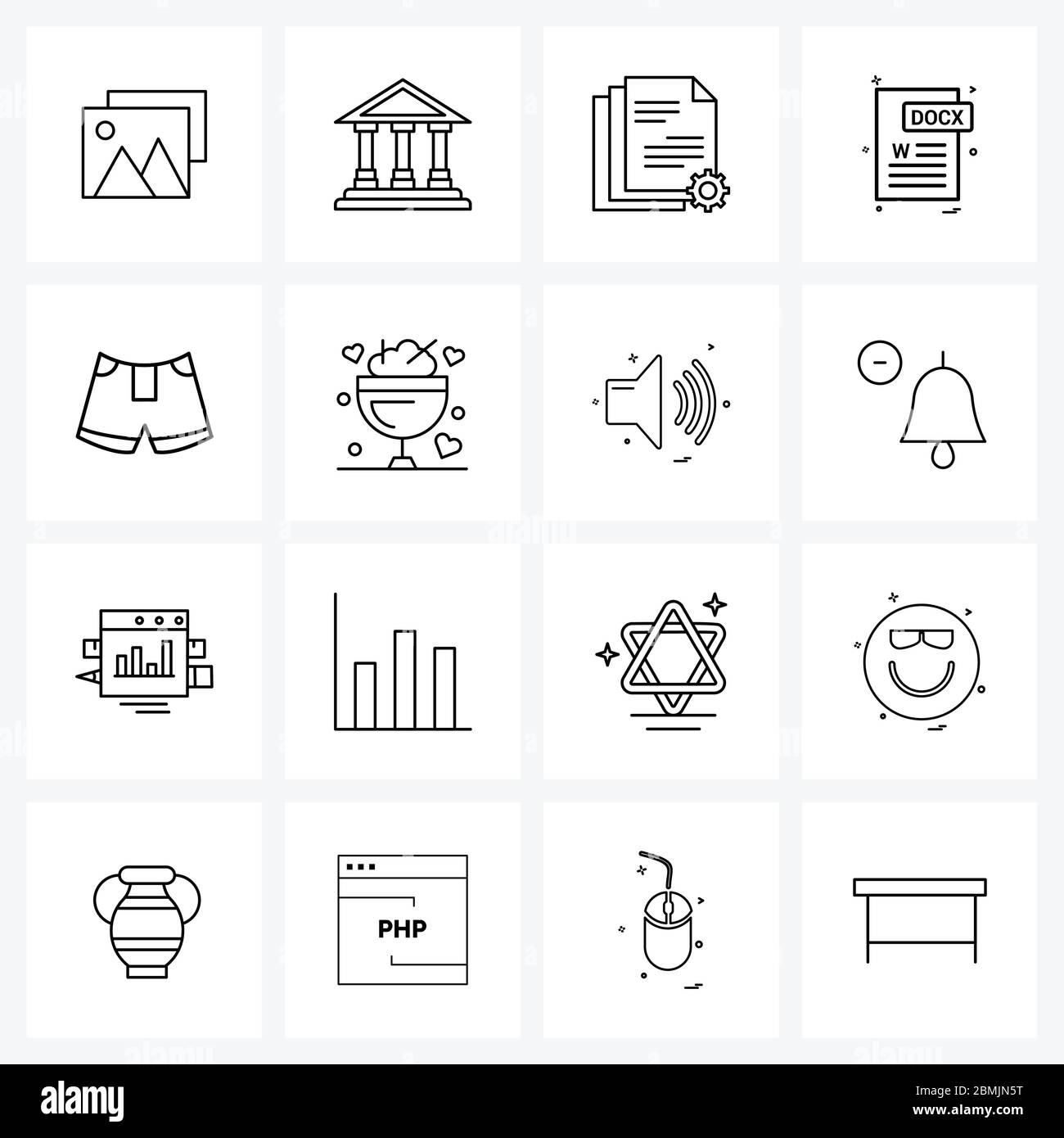 16 Universal Icons Pixel Perfect Symbols of docx, file format, document ...