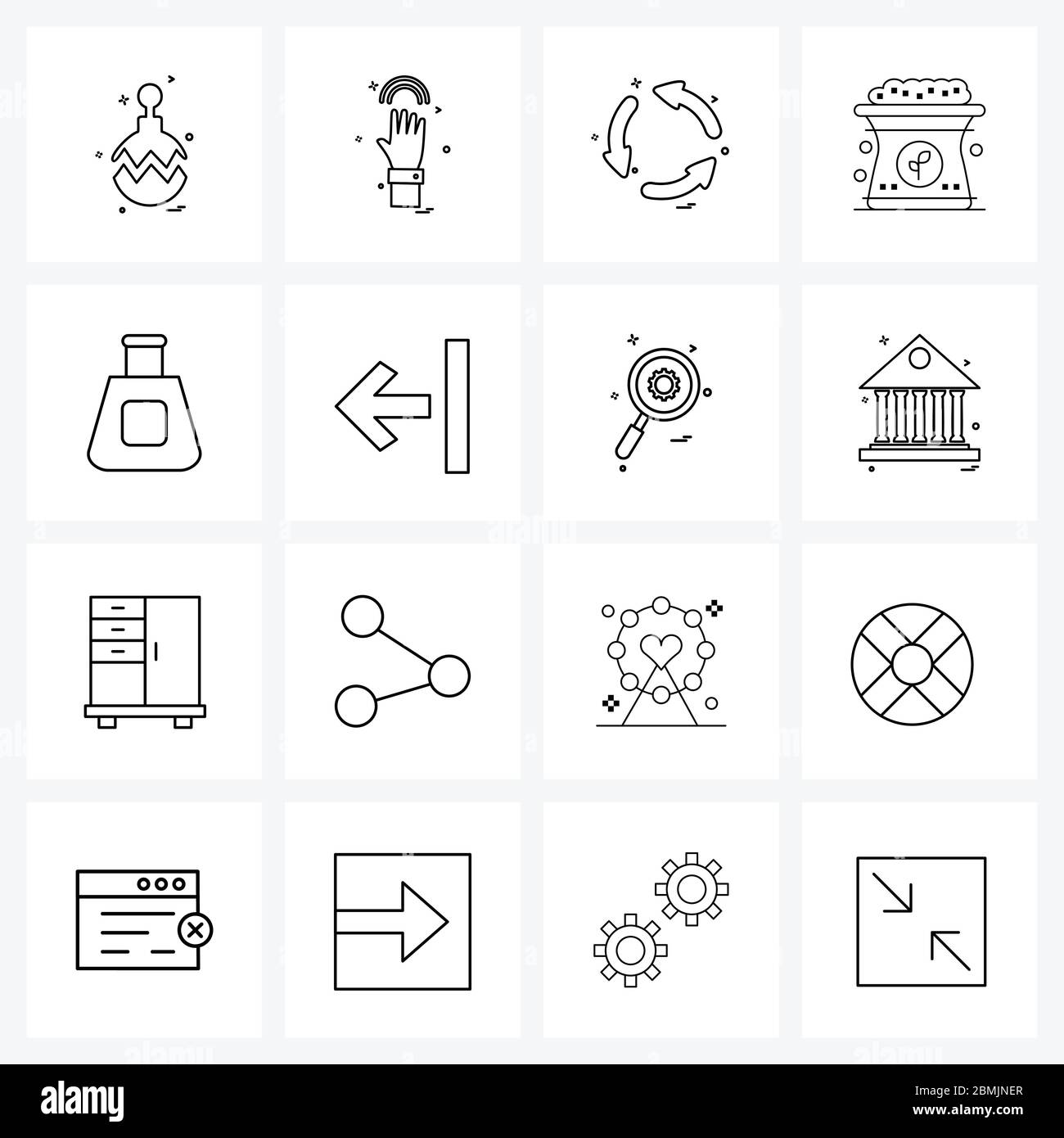 16 Universal Icons Pixel Perfect Symbols of bottle, agriculture, bag ...