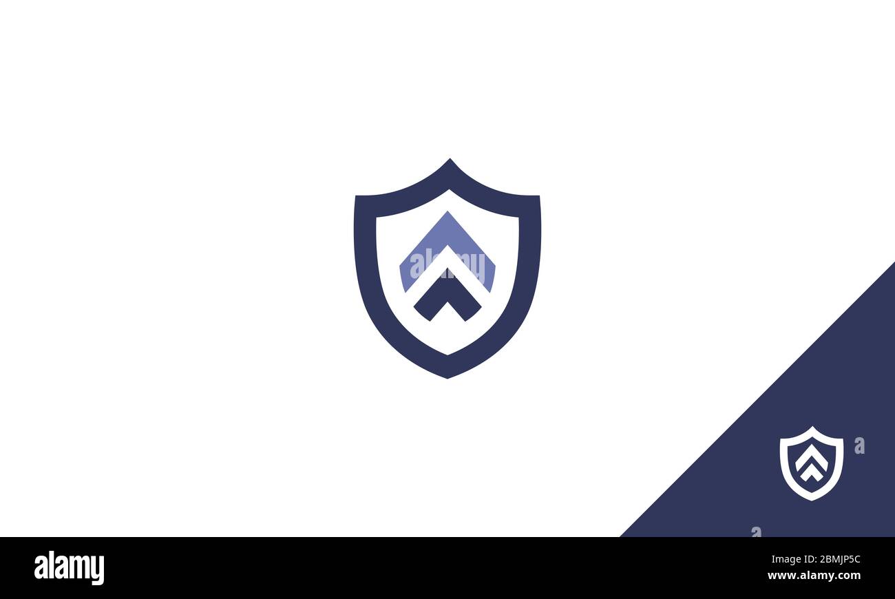 Letter A in the shield. Letter A shield logo design. vector ...