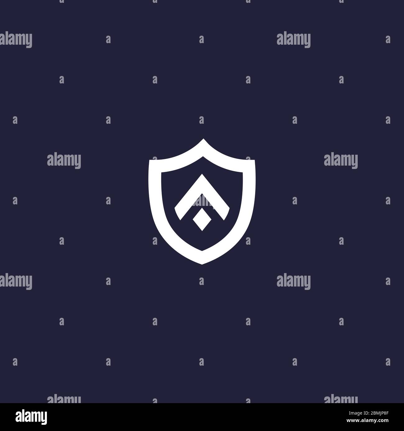 Letter A in the shield. Letter A shield logo design. vector ...