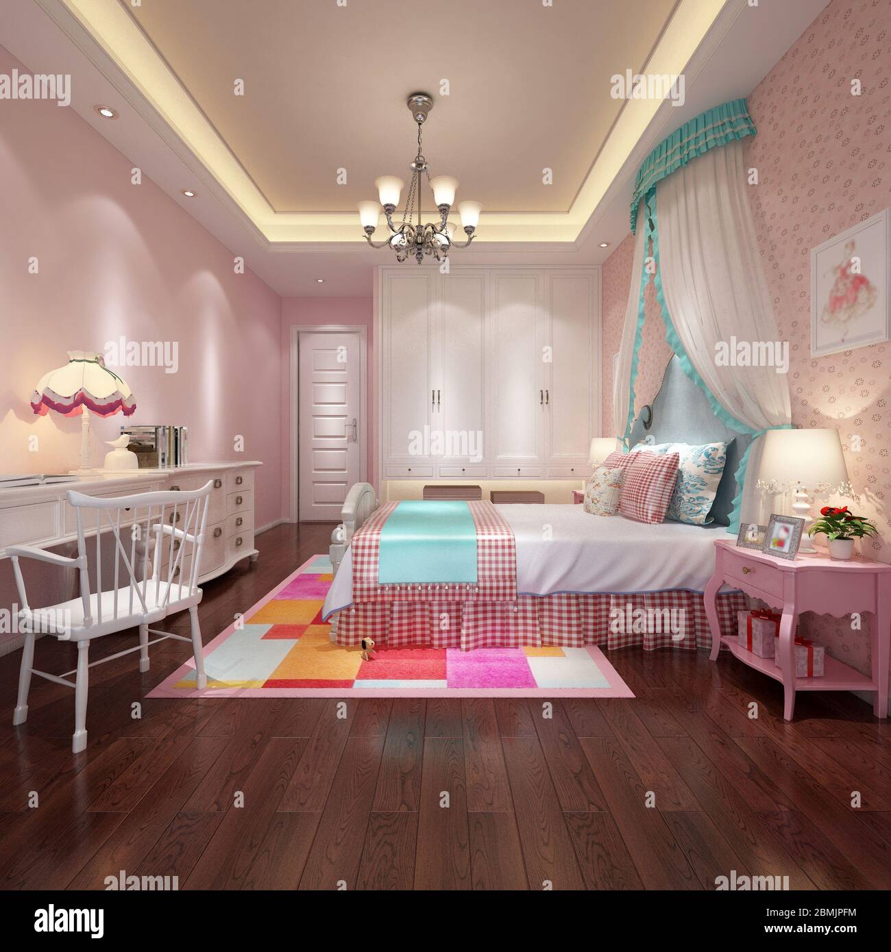 rendering children's room Stock Photo - Alamy