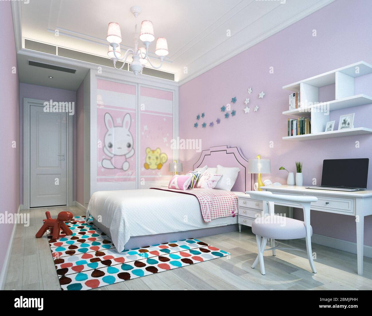 rendering children's room Stock Photo - Alamy