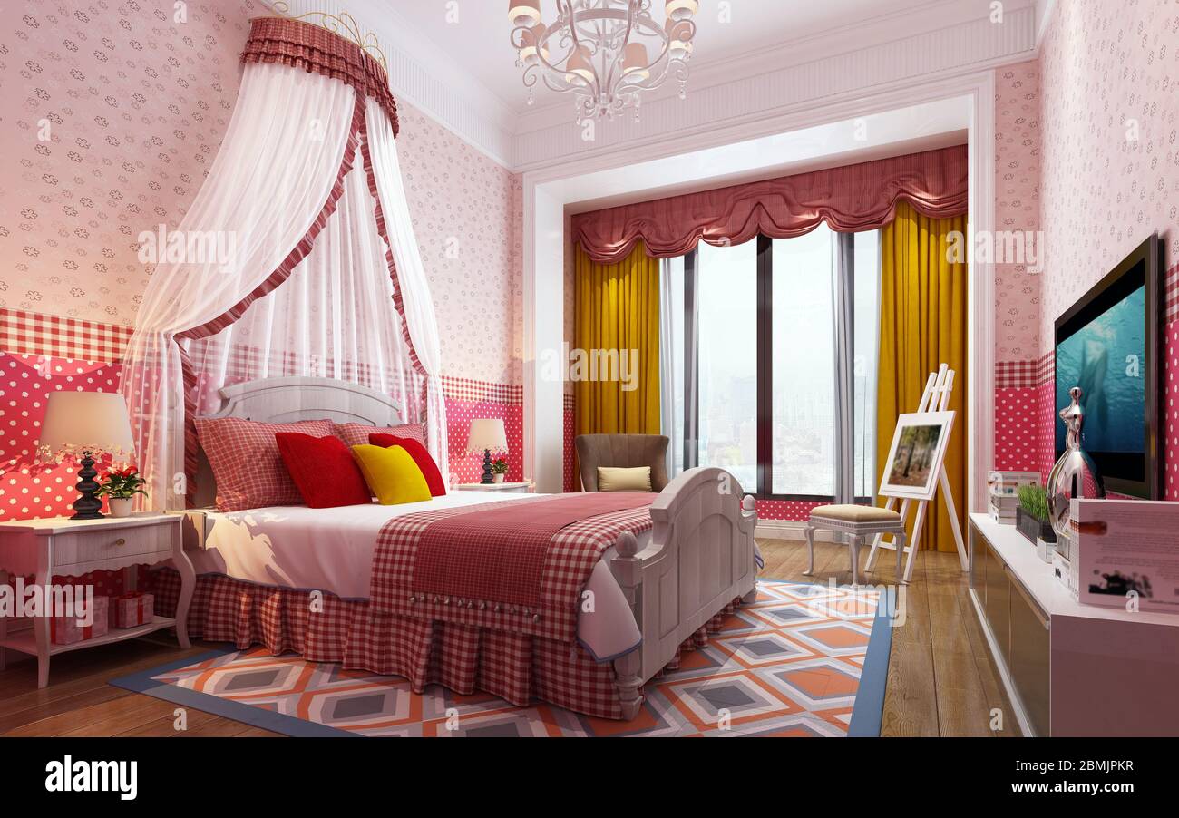 rendering children's room Stock Photo - Alamy