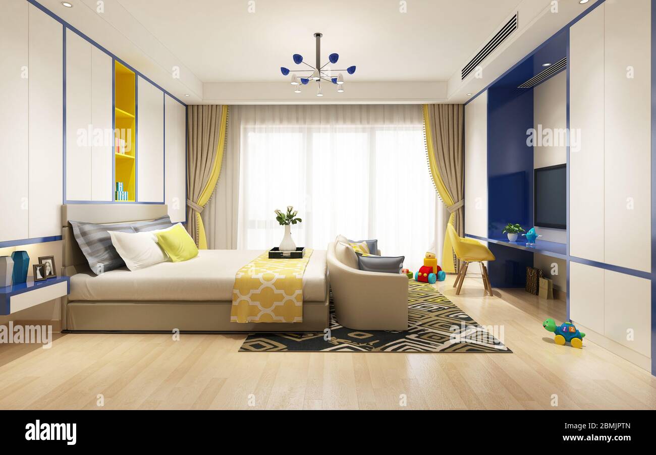 rendering children's room Stock Photo - Alamy