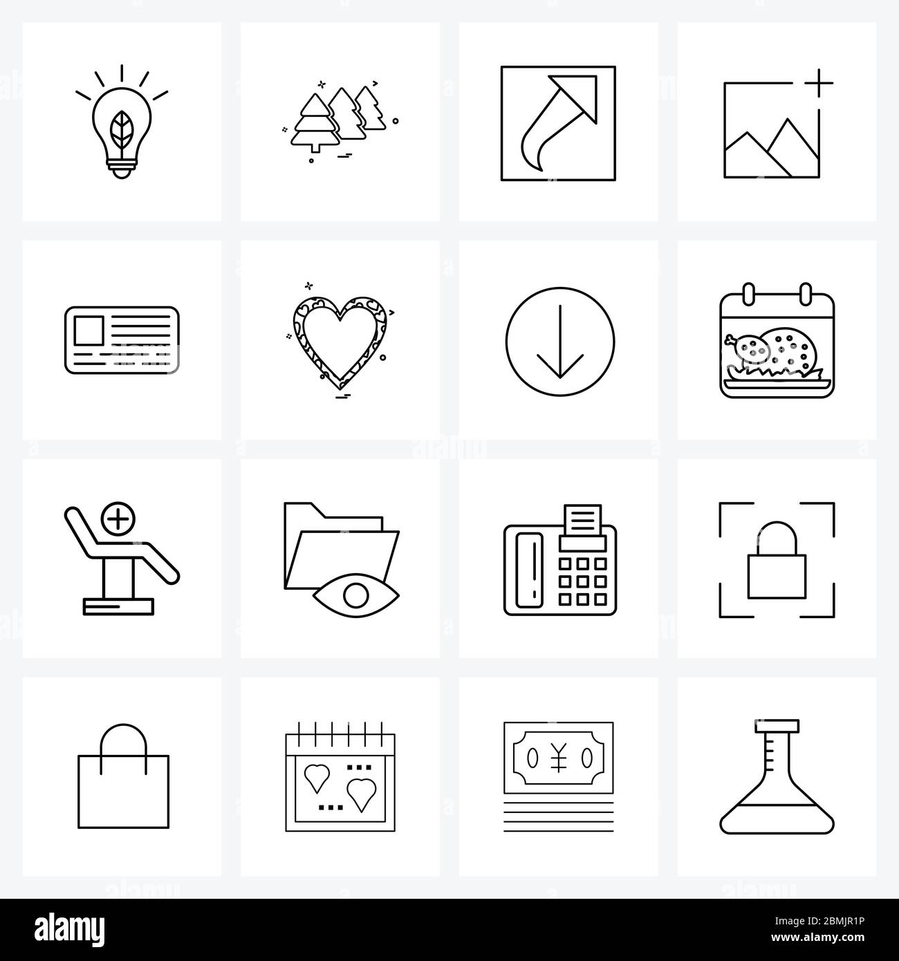 16 Universal Line Icon Pixel Perfect Symbols of payment, credit, link ...