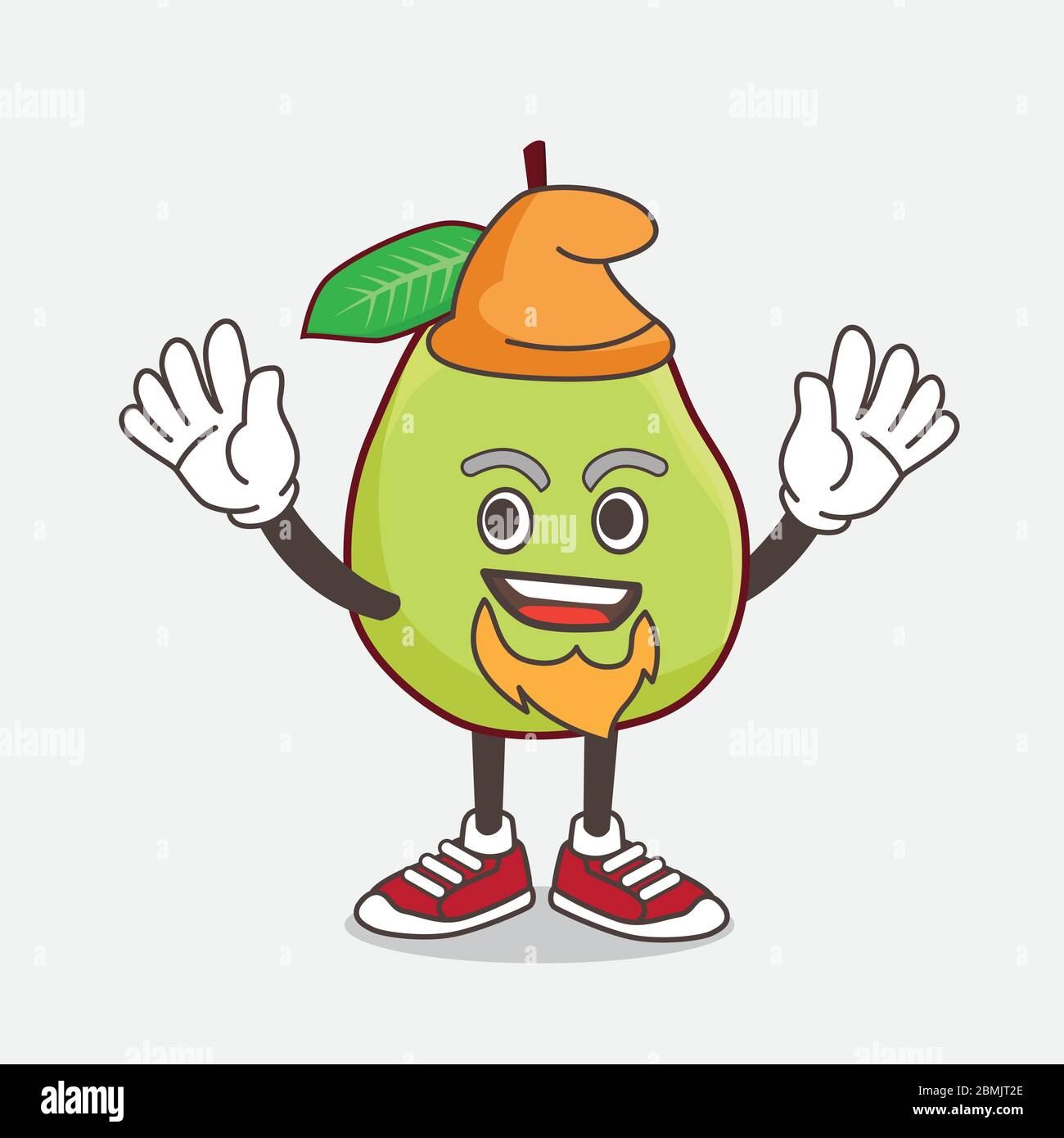 An illustration of Guava Fruit cartoon mascot character performed as an ...