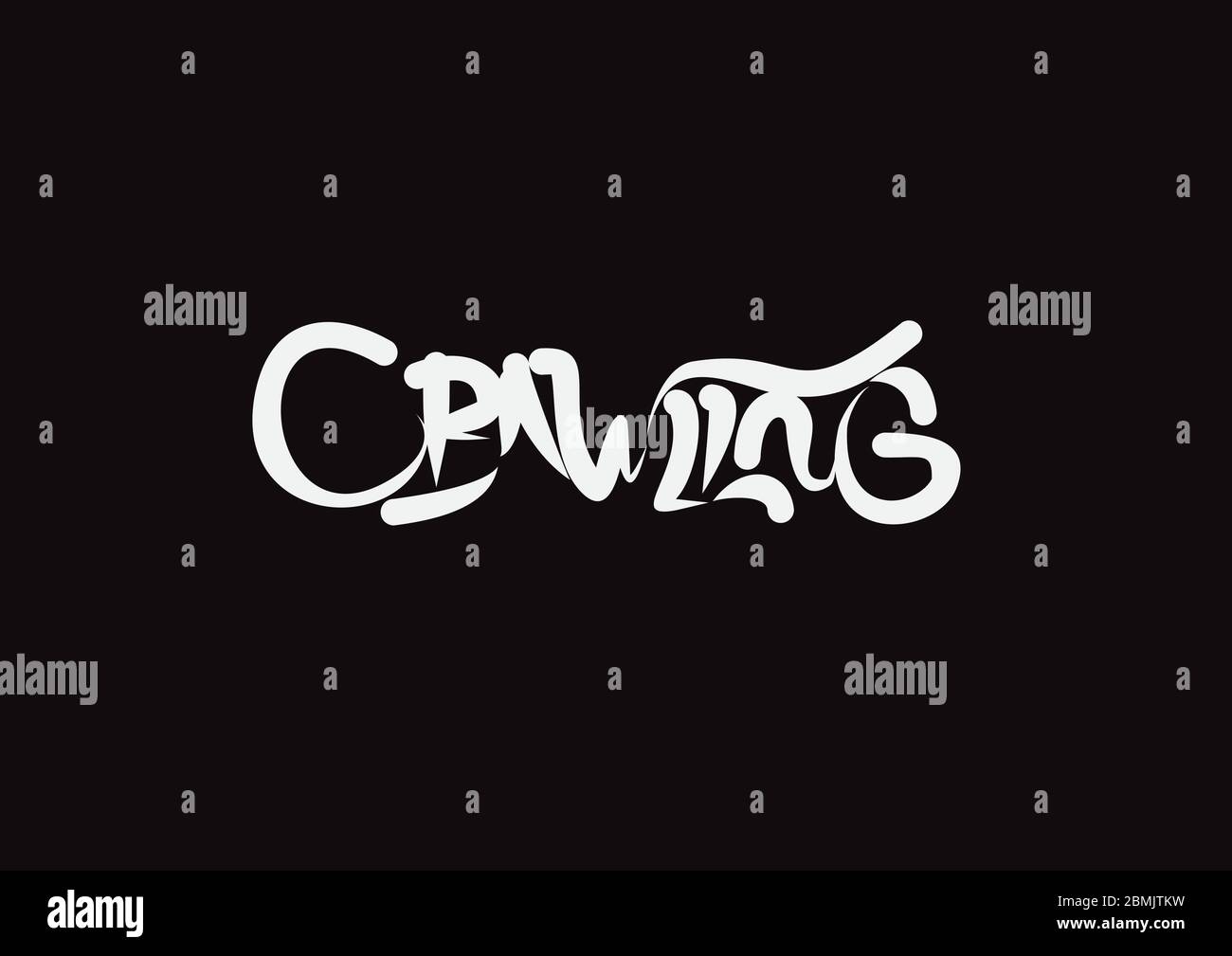 Crawling lettering text. Modern calligraphy style vector illustration ...