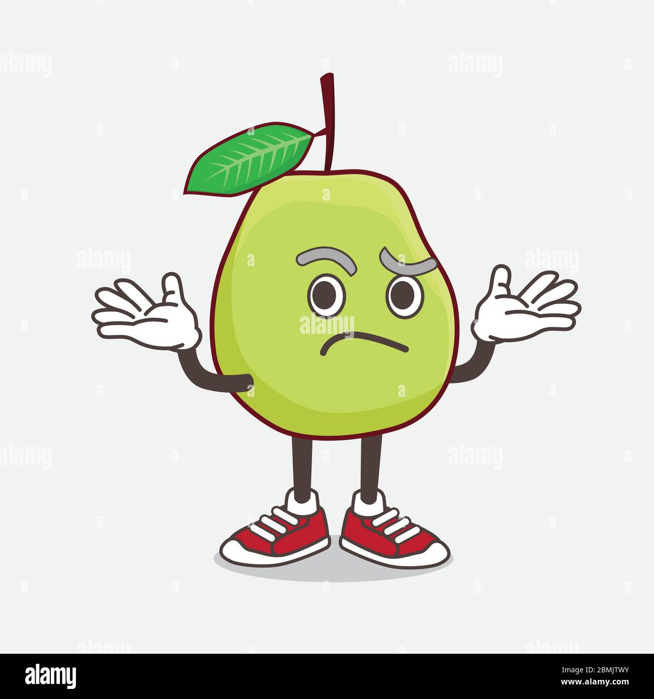 An illustration of Guava Fruit cartoon mascot character in comical ...