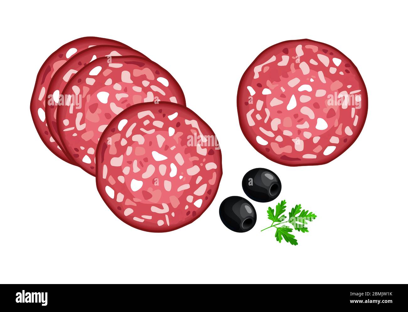 Salami vector vectors hi-res stock photography and images - Alamy