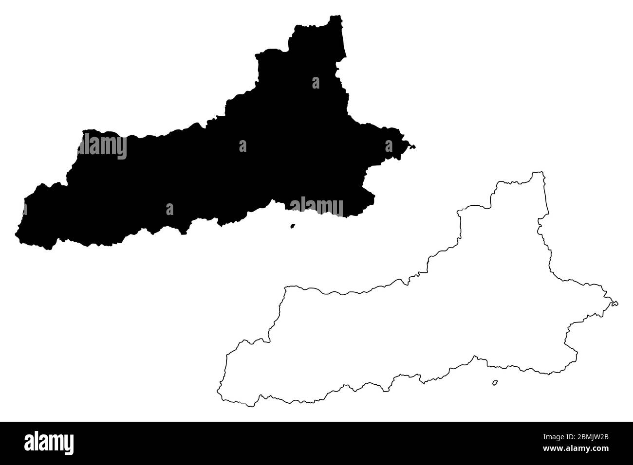 Xi'an City (People's Republic of China, Shaanxi Province) map vector ...