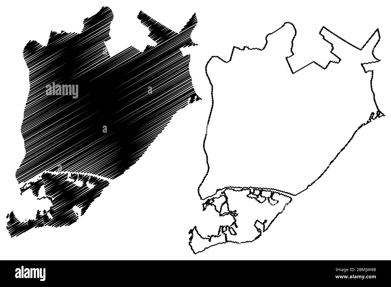 Kherson City (Ukraine) map vector illustration, scribble sketch City of ...