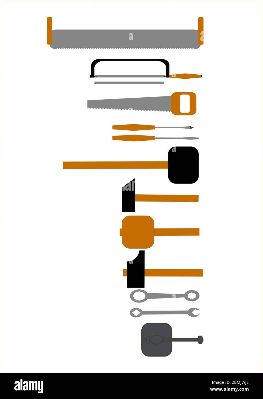 Set of bench tools on a white background Stock Vector Image & Art - Alamy