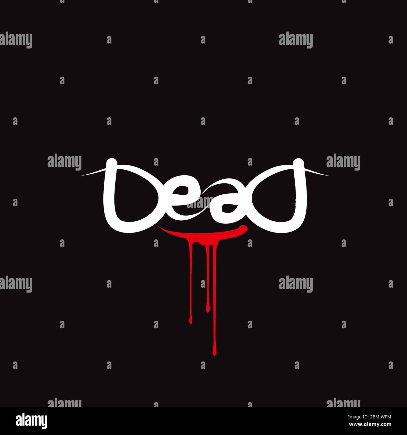 Dead lettering text. Modern calligraphy style vector illustration Stock ...