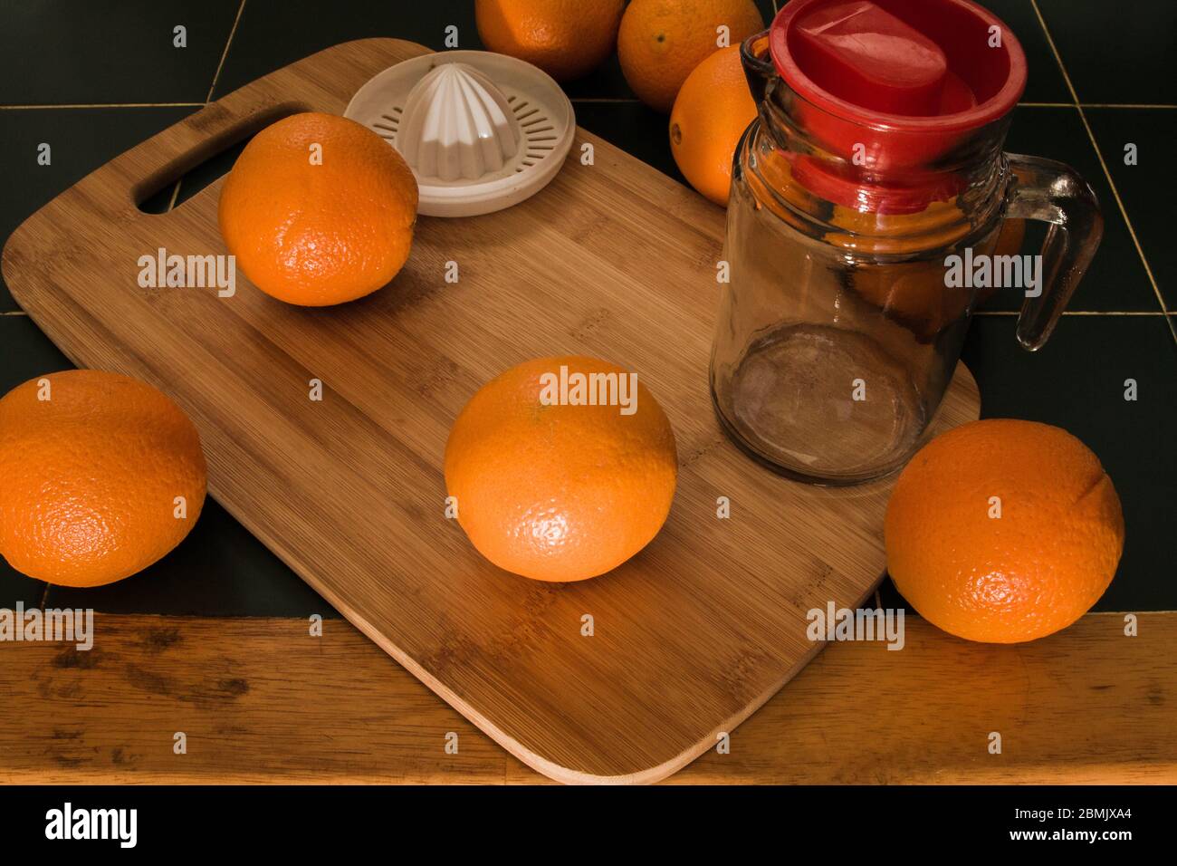 Orange before being freshly squeezed Stock Photo - Alamy