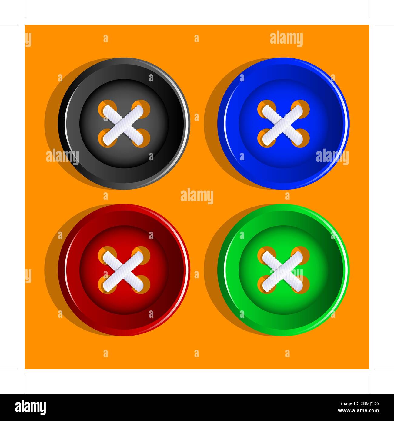 Buttons. Set of multicolored buttons. Vector Stock Vector Image & Art ...