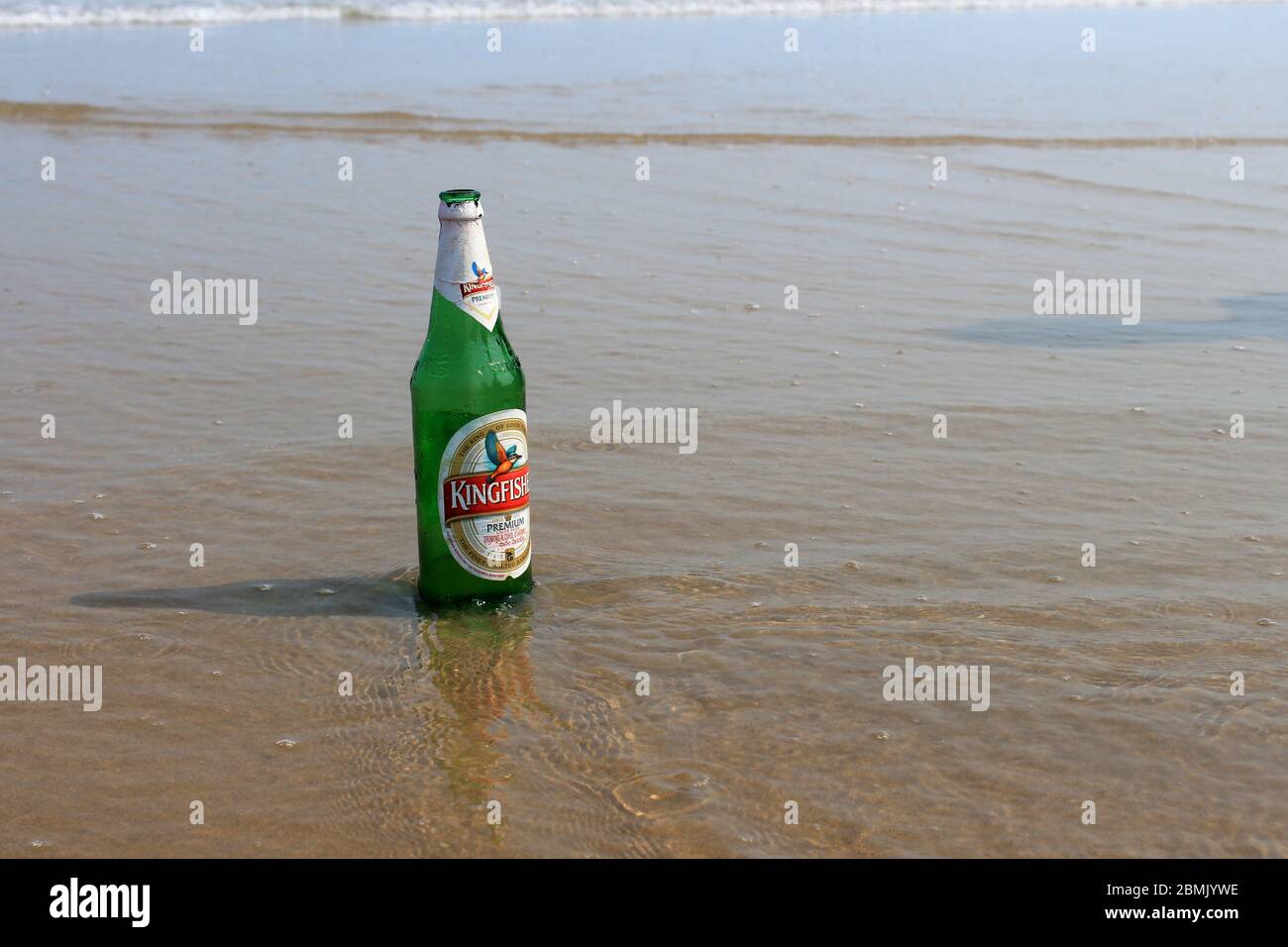 Visakhapatnam, Andhra Pradesh on 16th March, 2016 : An empty beer ... Visakhapatnam, Andhra Pradesh on 16th March, 2016 : An empty beer ...