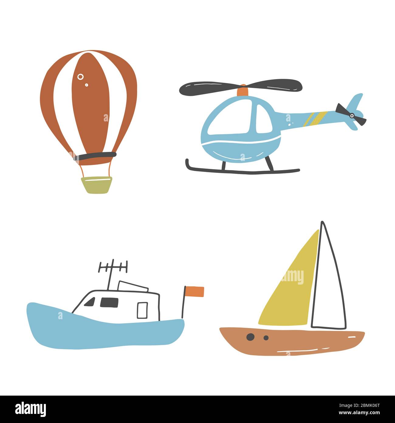 Cartoon plane funny style kids Stock Vector Images - Alamy