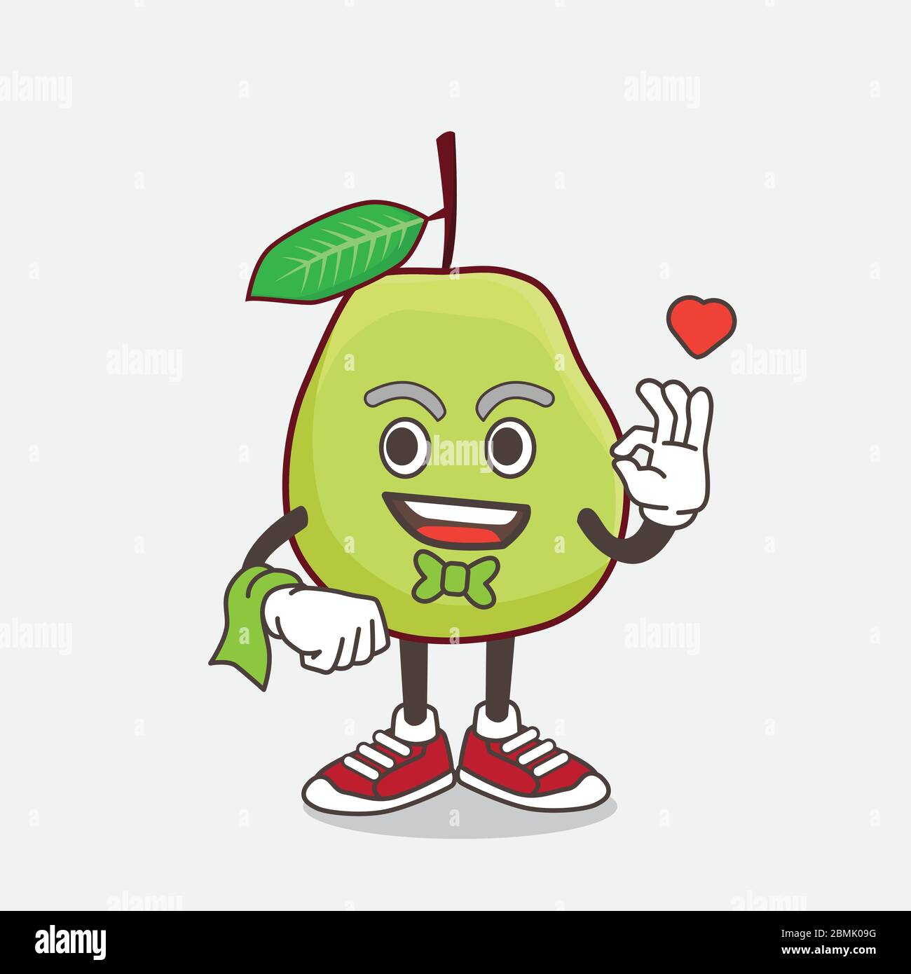 An illustration of Guava Fruit cartoon mascot character working as a ...