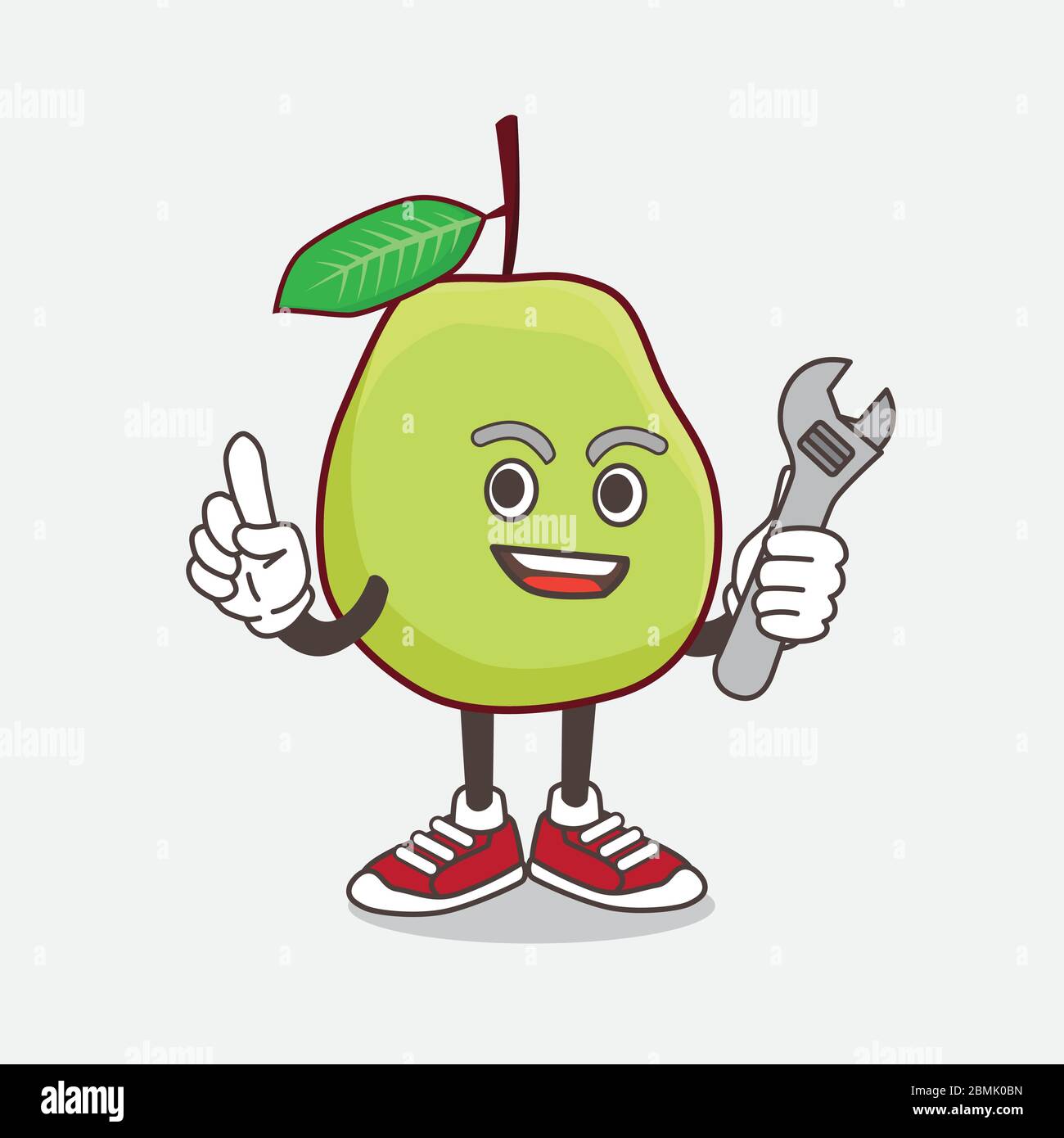 An illustration of Guava Fruit cartoon mascot character as happy ...