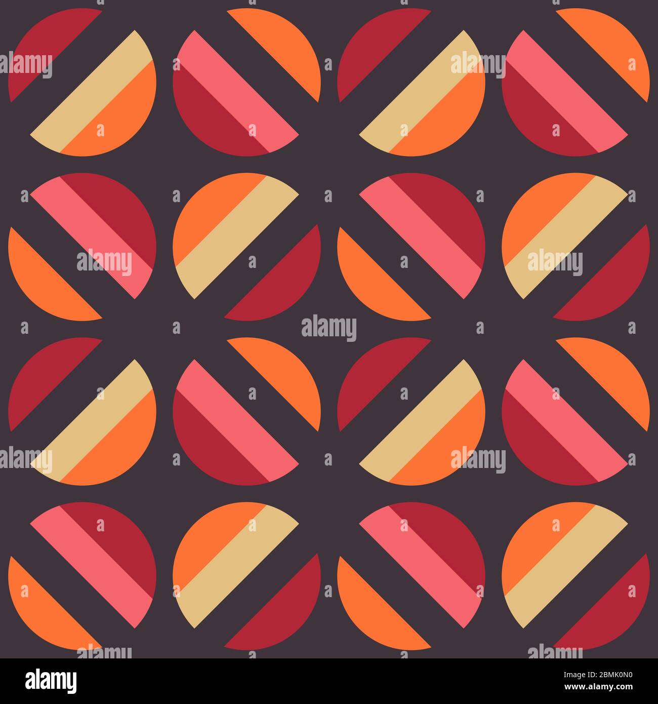 Simple abstract geometric design. Rounded repeated pattern for textile ...