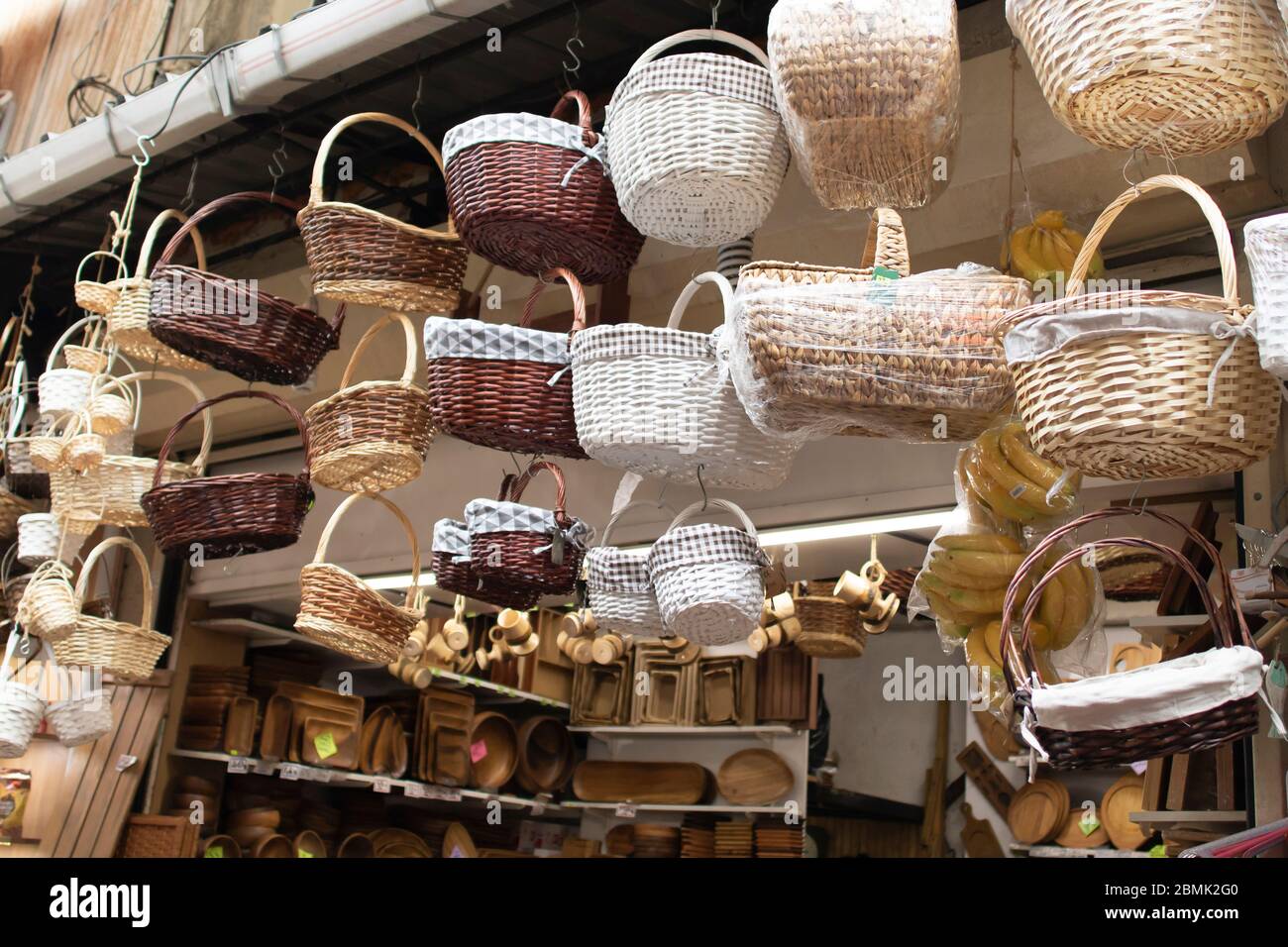 Handmade baskets are available in many different types and patterns ...