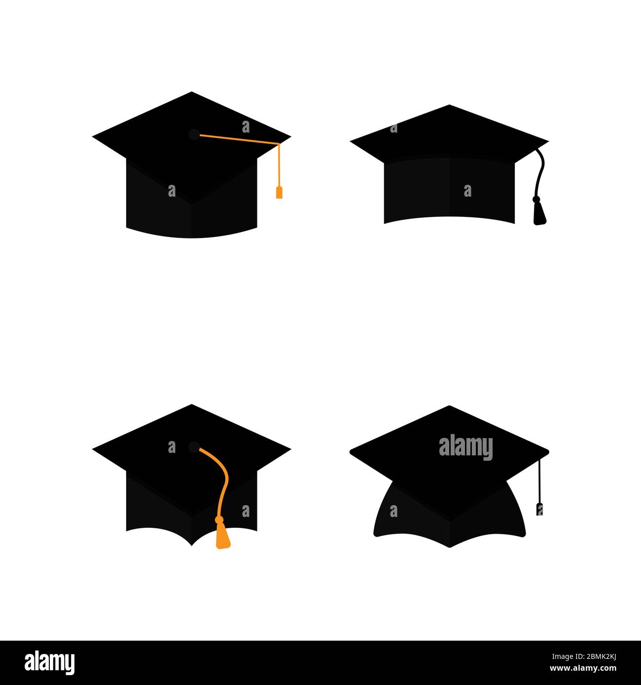 Graduation hat set vector graphic design illustration Stock Vector ...