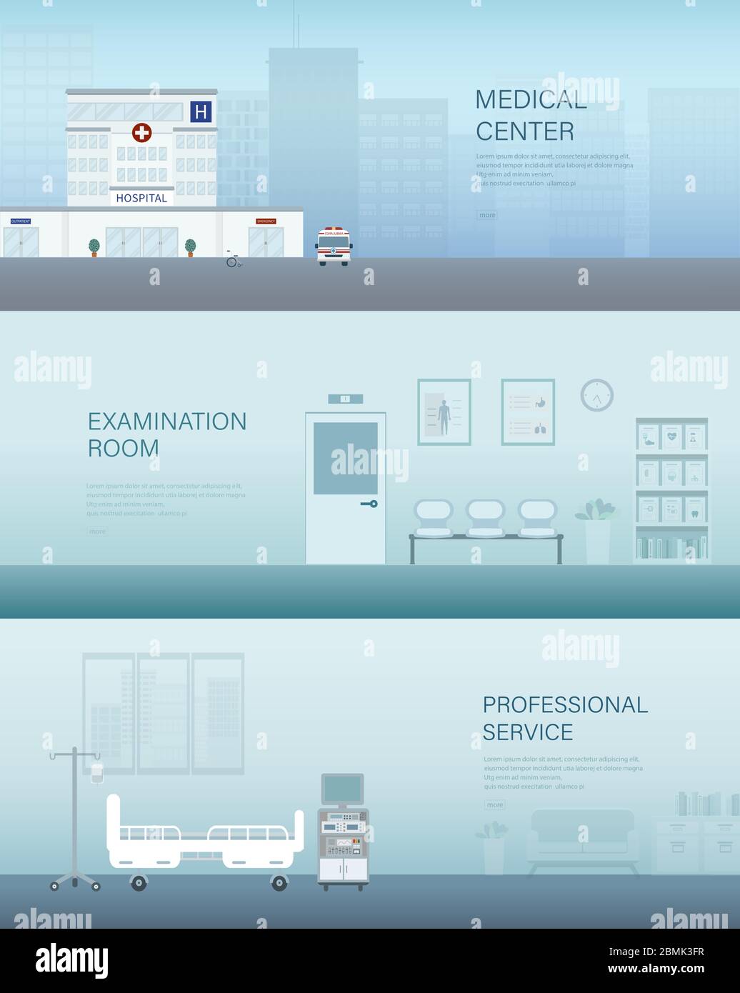 Set of medical banners flat design vector illustration Stock Vector ...