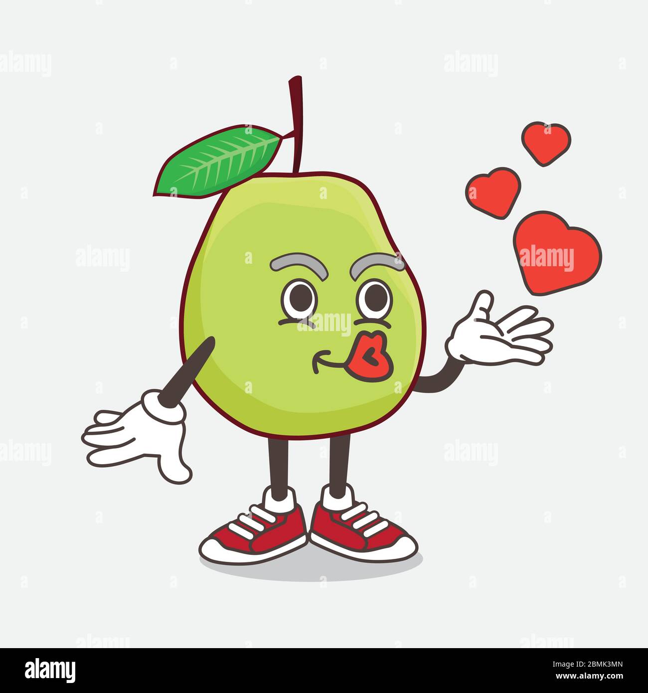 An illustration of Guava Fruit cartoon mascot character teasing with ...