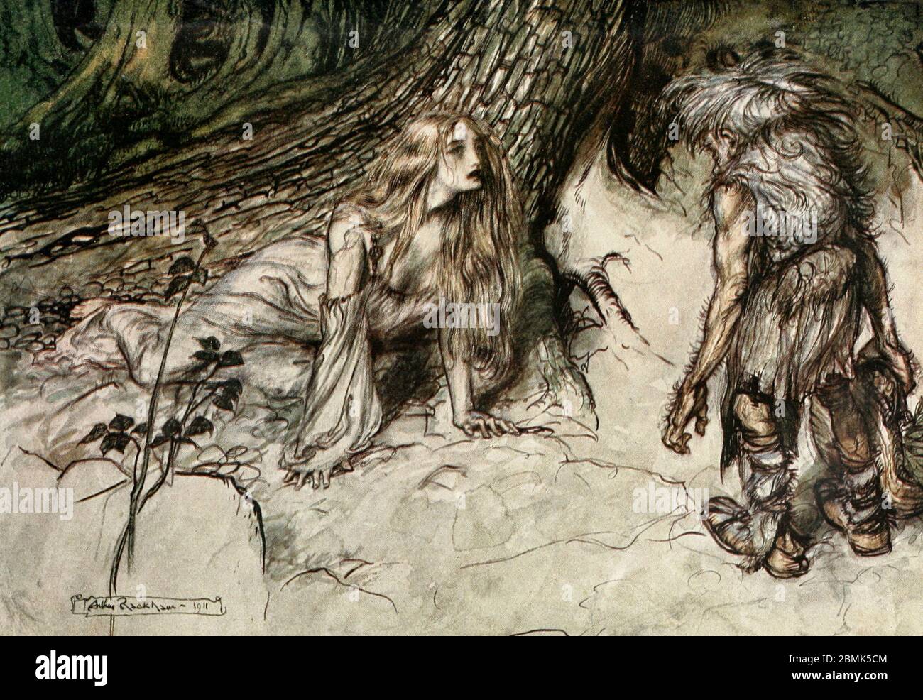 Mime find the mother of Siegfried in the forest from Siegfried, The ...