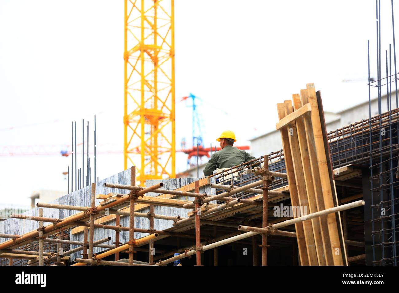 The construction workers are at work Stock Photo - Alamy
