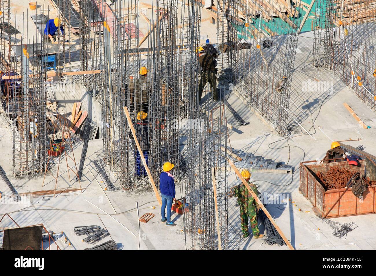The construction workers are at work Stock Photo - Alamy