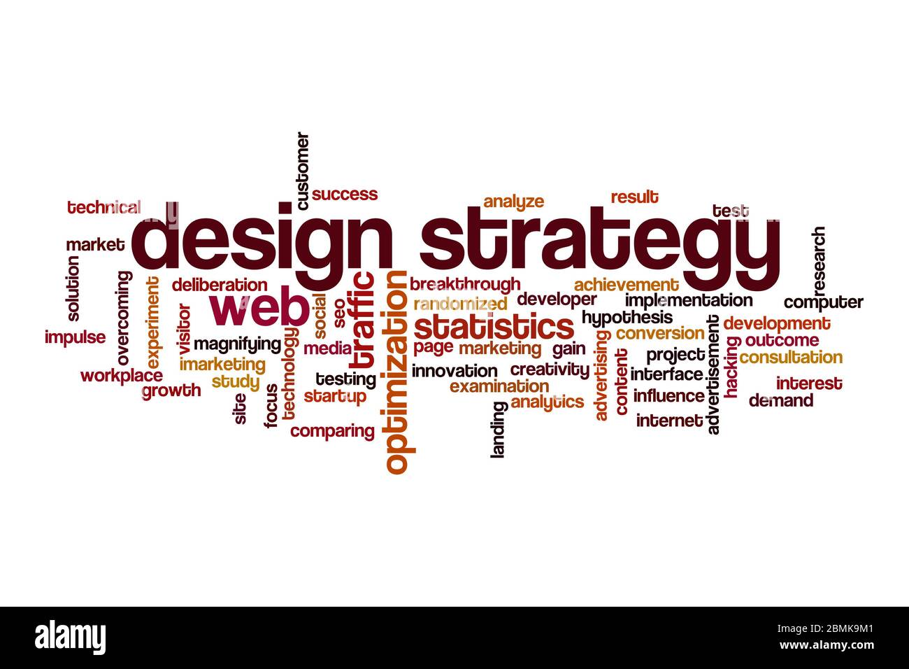 Design strategy word cloud concept on white background Stock Photo - Alamy