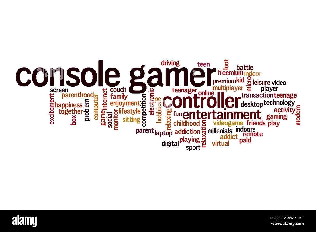 Console gamer word cloud concept on white background Stock Photo - Alamy