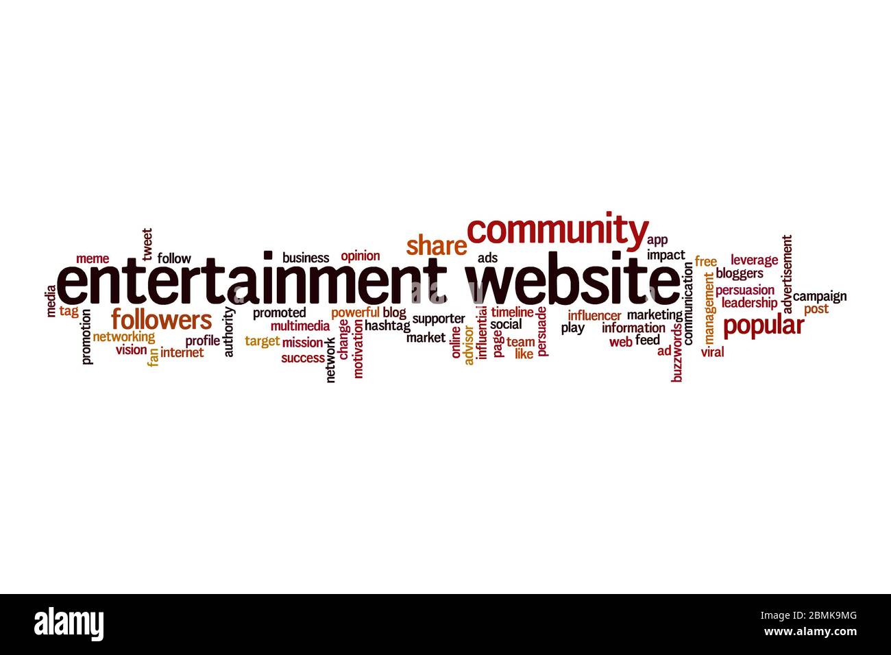 Entertainment website word cloud concept on white background Stock ...