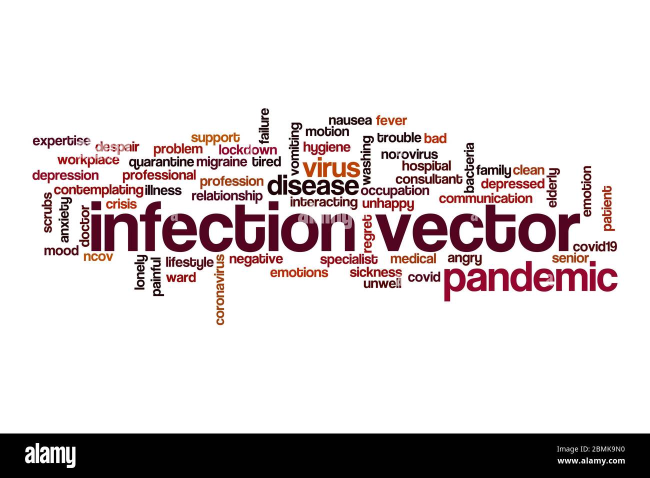 Infection vector word cloud concept on white background Stock Photo - Alamy