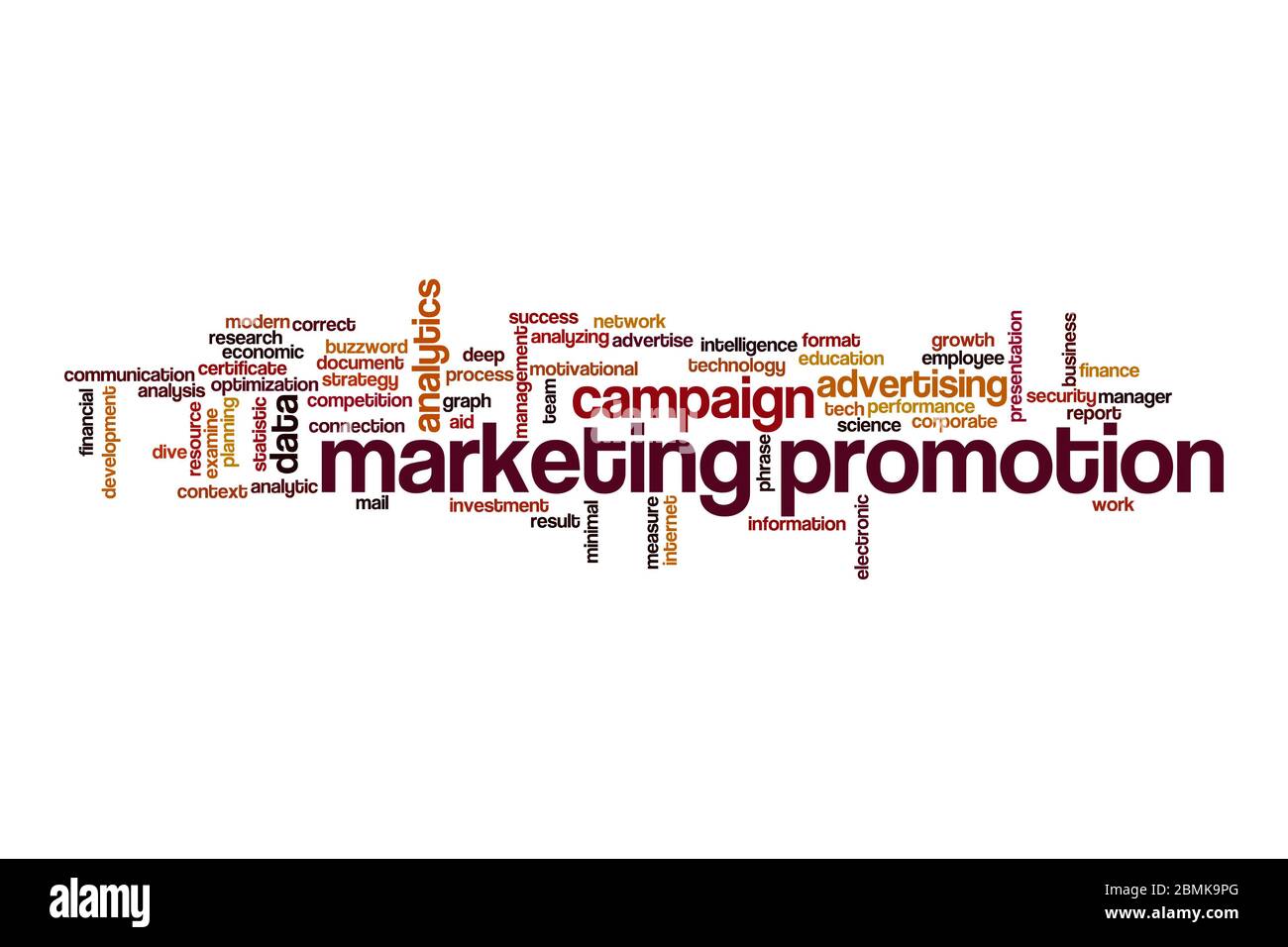 Marketing promotion word cloud concept on white background Stock Photo ...