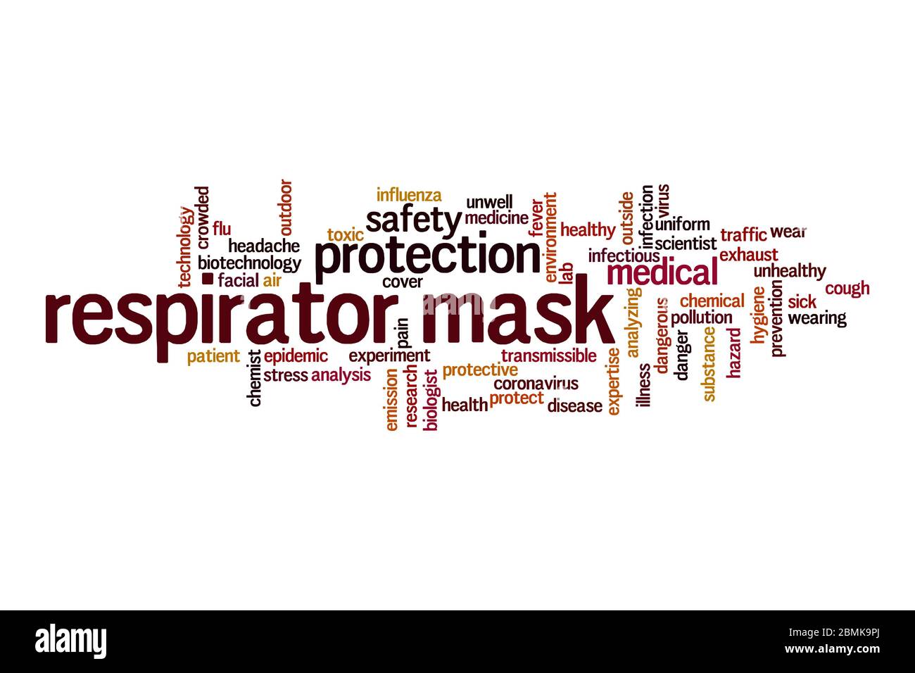Respiratory mask word cloud concept on white background Stock Photo - Alamy