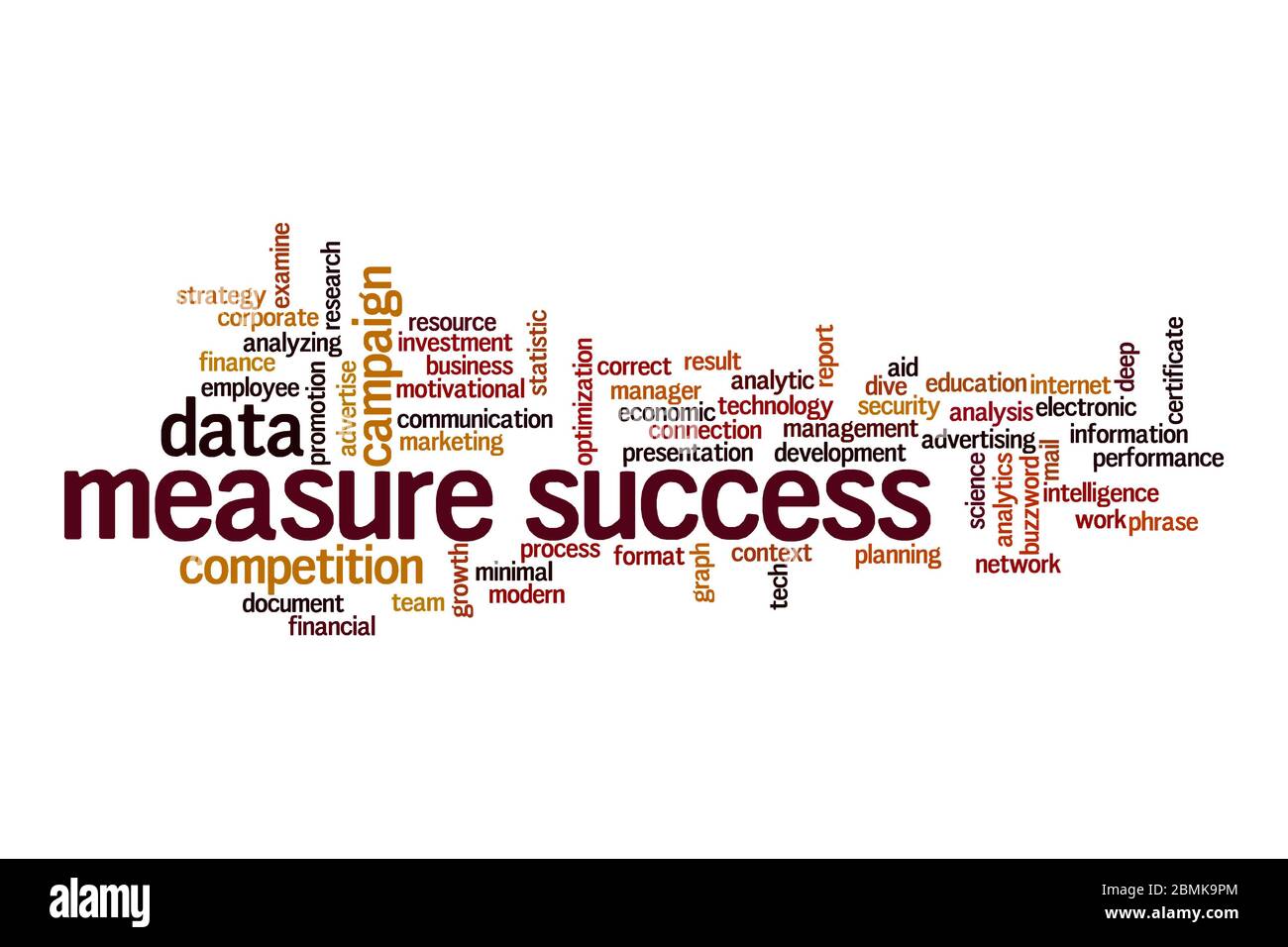 Measure success word cloud concept on white background Stock Photo - Alamy