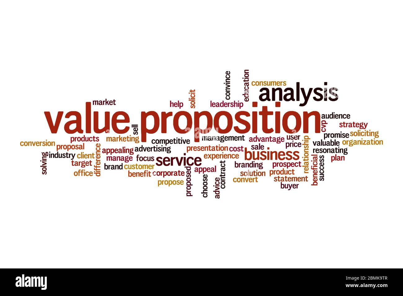Value proposition word cloud concept on white background Stock Photo ...