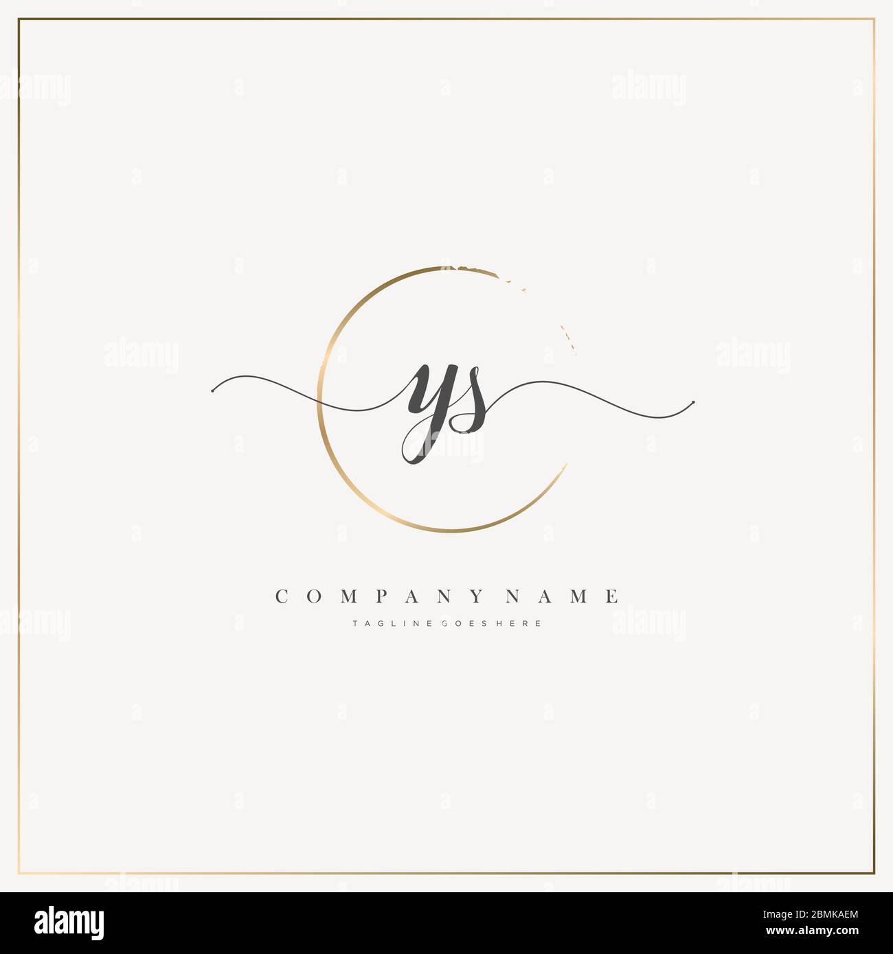 Initial Letter YS handwriting logo hand drawn template vector, logo for ...