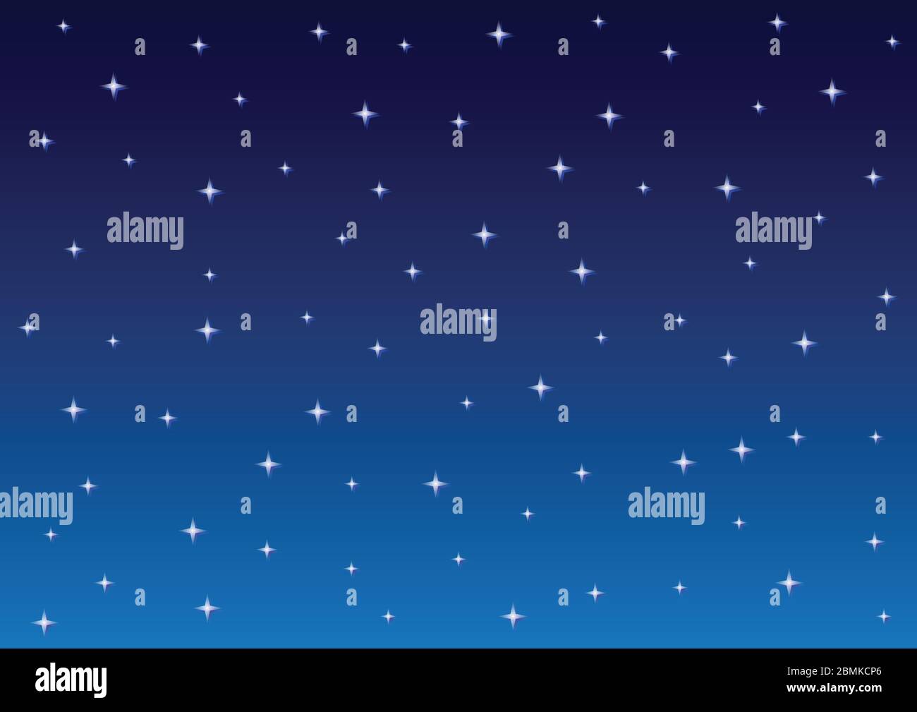 Starry Night Sky Background Vector Illustration Stock Vector Image ...
