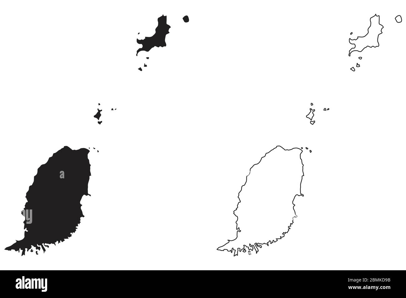 Map of grenada hi-res stock photography and images - Alamy