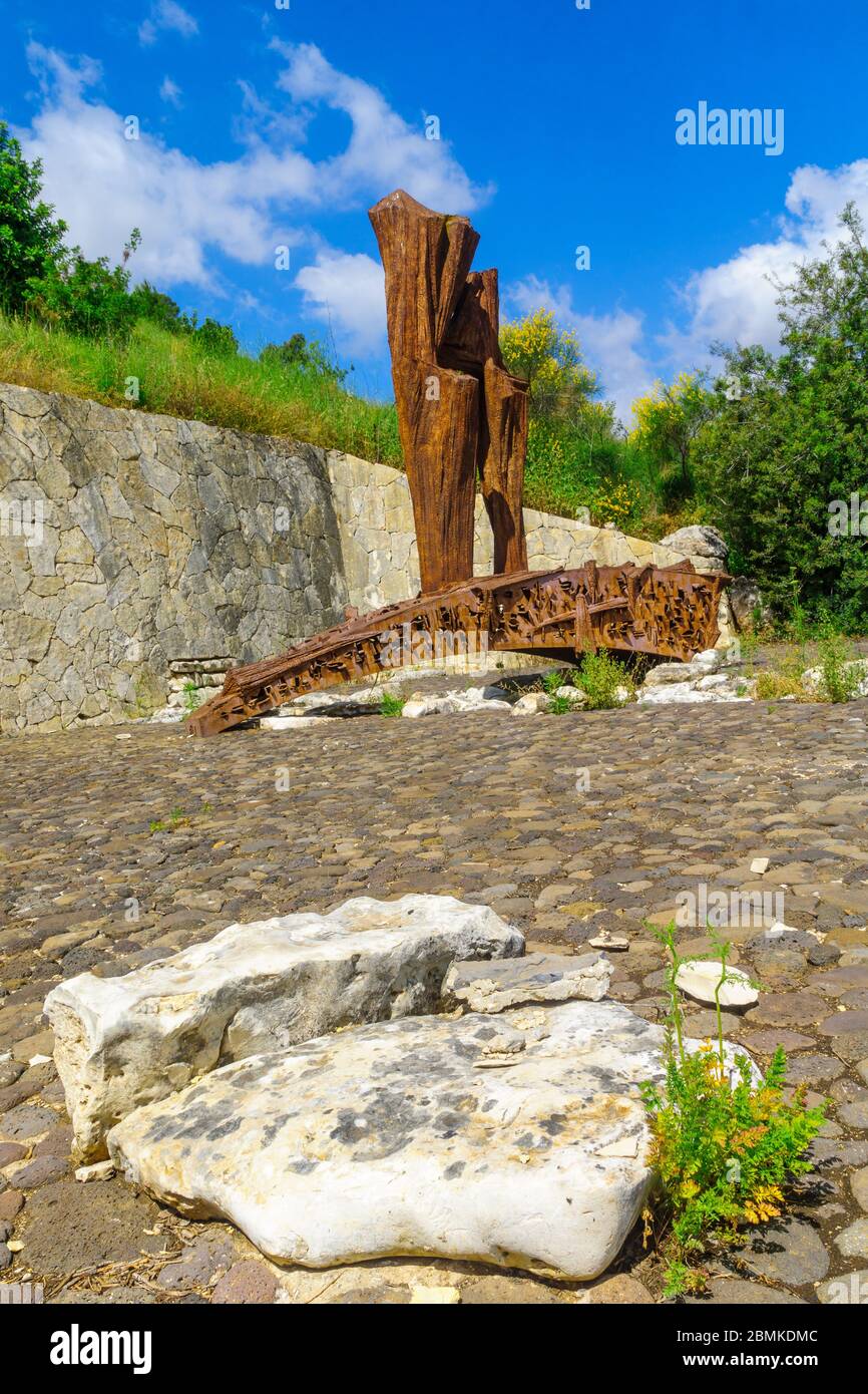 Gideona, Israel - May 06, 2020: View of the memorial for fallen ...
