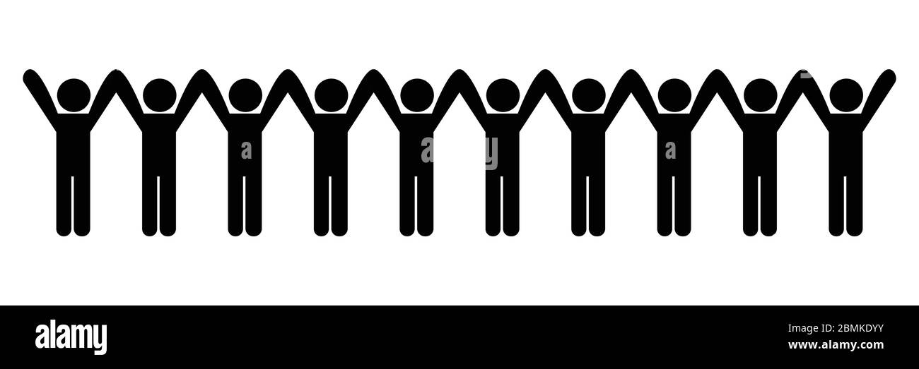 People Group Holding Hands Chain Stick Figure. EPS Vector Stock Vector ... People Group Holding Hands Chain Stick Figure. EPS Vector Stock Vector ...