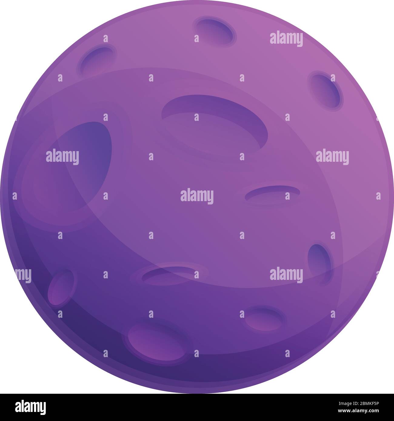 Violet planet icon. Cartoon of violet planet vector icon for web design ...