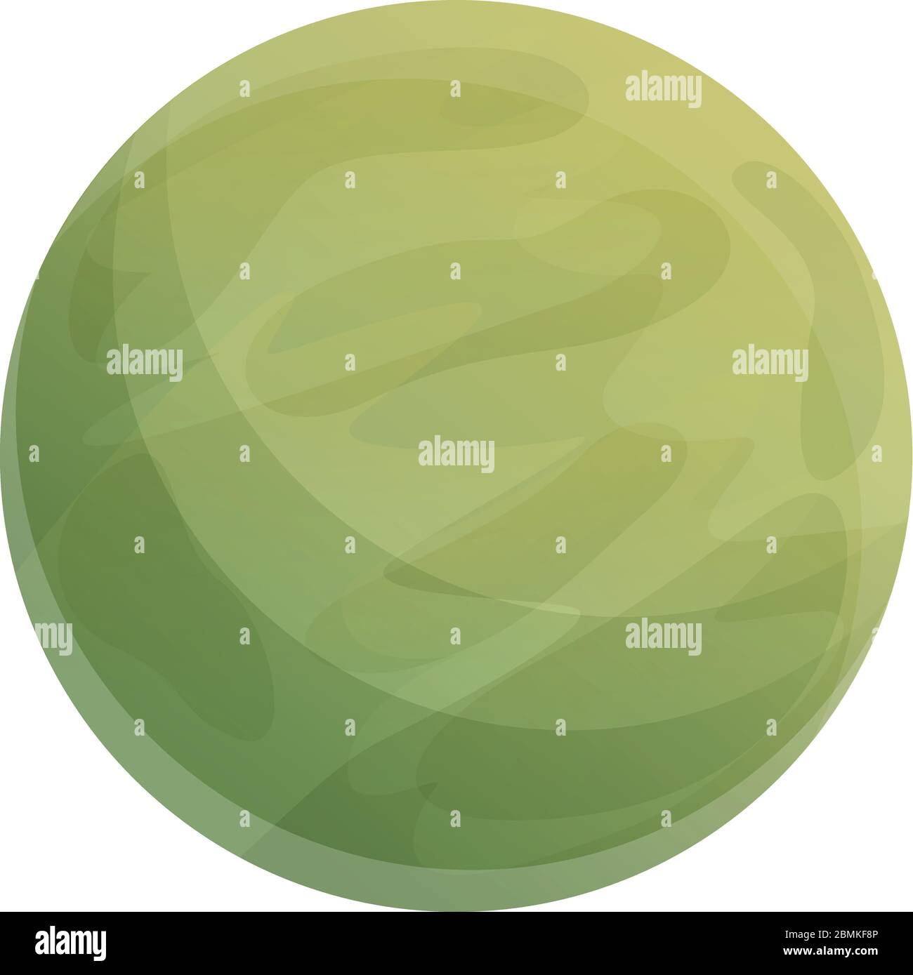 Green space planet icon. Cartoon of green space planet vector icon for ...