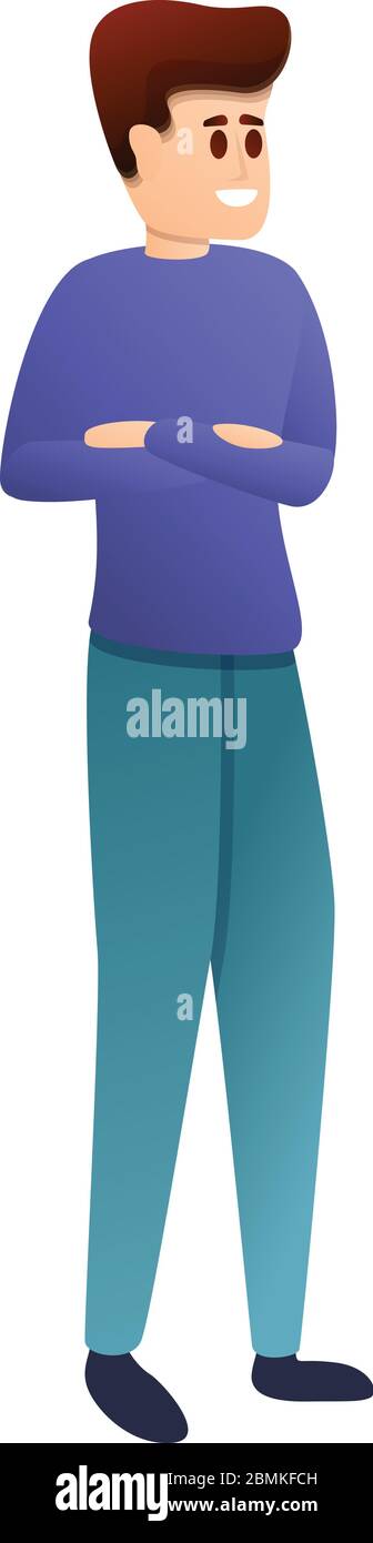 Science boy at planetarium icon. Cartoon of science boy at planetarium ...