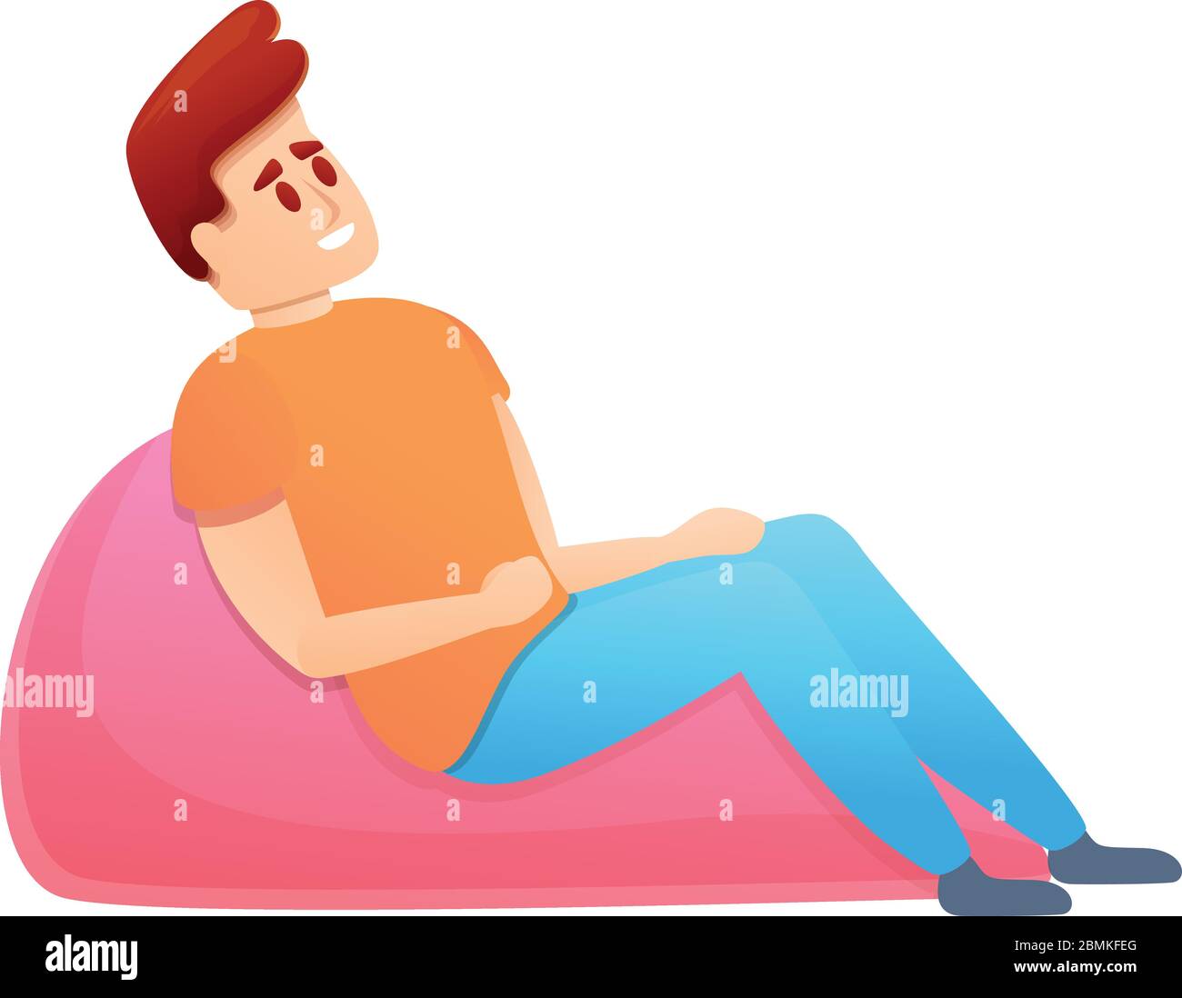 Bean bag icon. Cartoon of bean bag vector icon for web design isolated ...